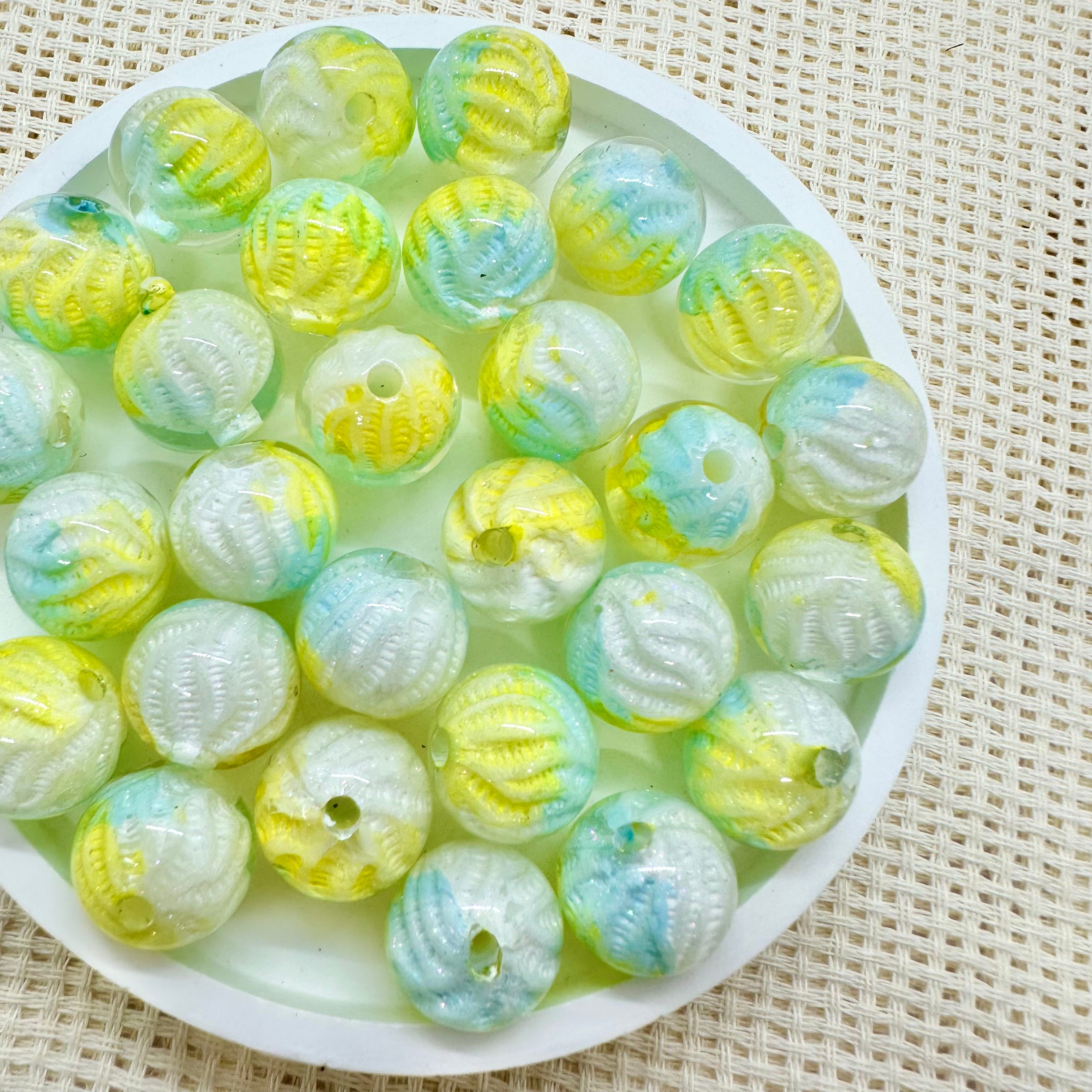 Resin Beads: Textured Lime Gumball – Memo's Art House